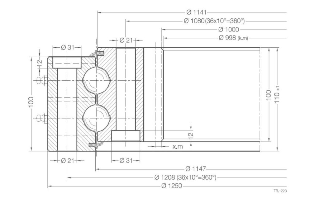 İçten Dişli B2228-1-1250BB – Han Makina
